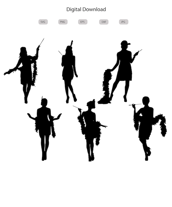 Flapper Girl Silhouette Png