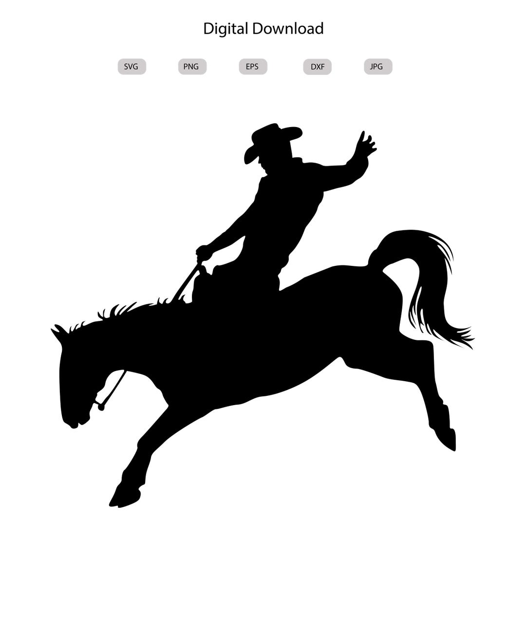 Bronc Rider Svg - Bronc Rider Silhouette - Saddle Bronc Riding SVG ...