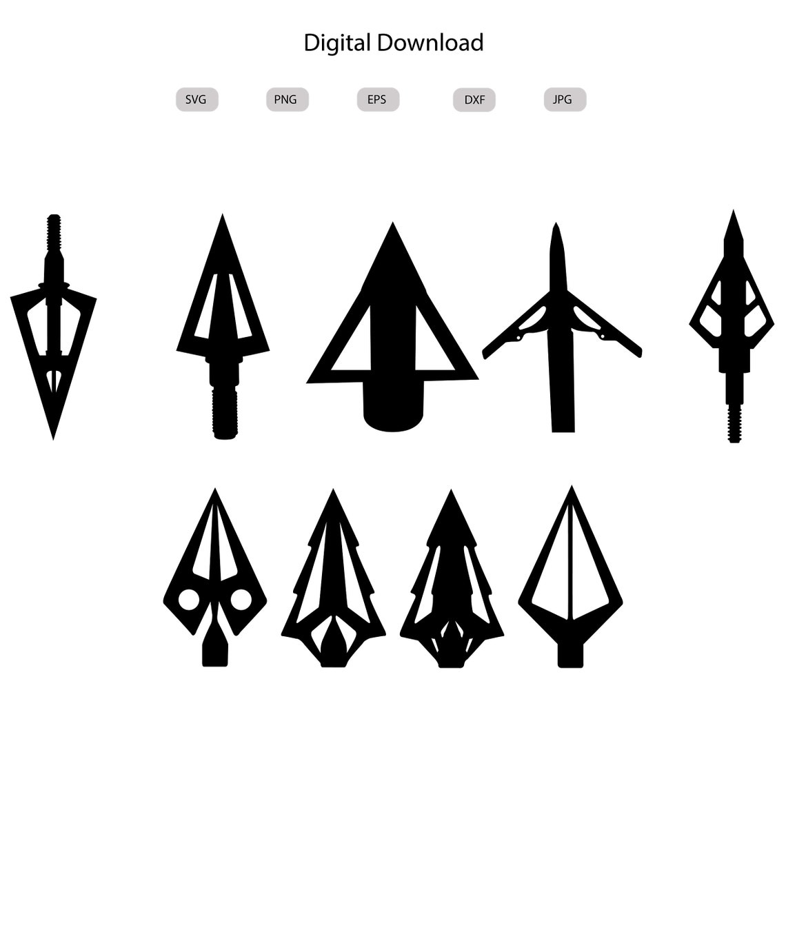 Broadhead Arrows Svg - Broadhead Arrows Silhouette - Broadhead Arrows ...