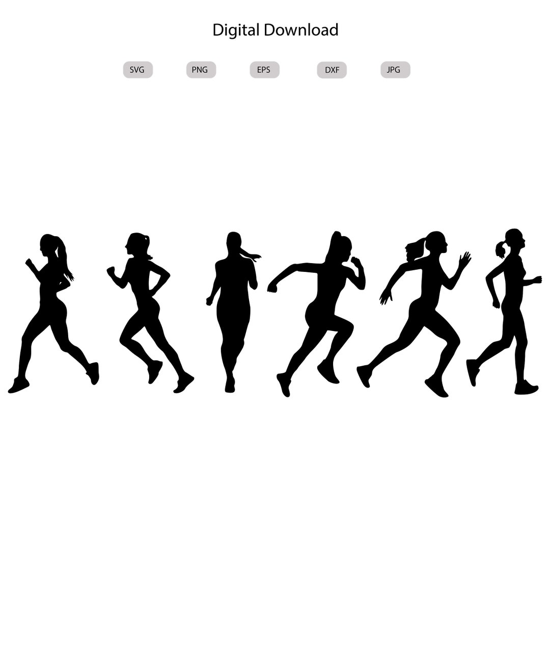 Running Woman Svg - Running Woman Silhouette - Running Woman Svg Bundle ...