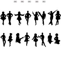 Irish Dancer SVG Silhouette, Irish Dancing Clipart,irish Dancer ...