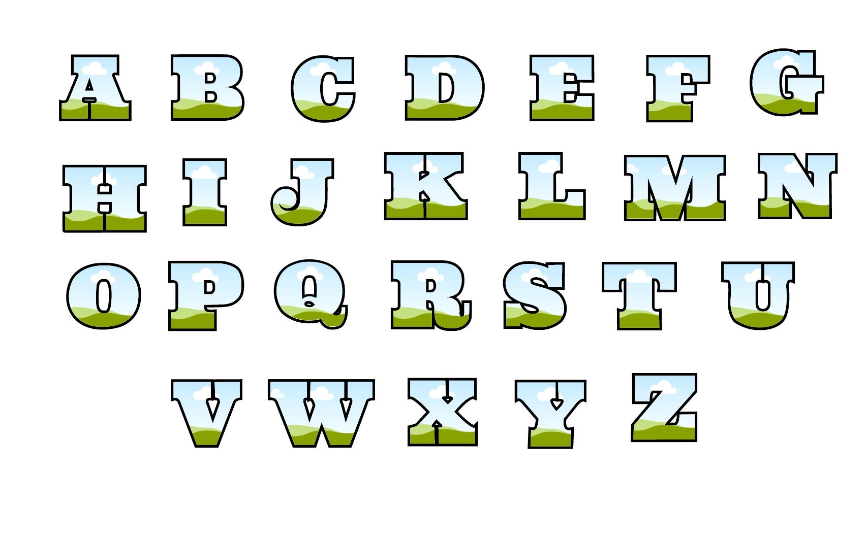 Canva Alphabet Frames , Editable in Canva , Banner Templates, Mockup ...