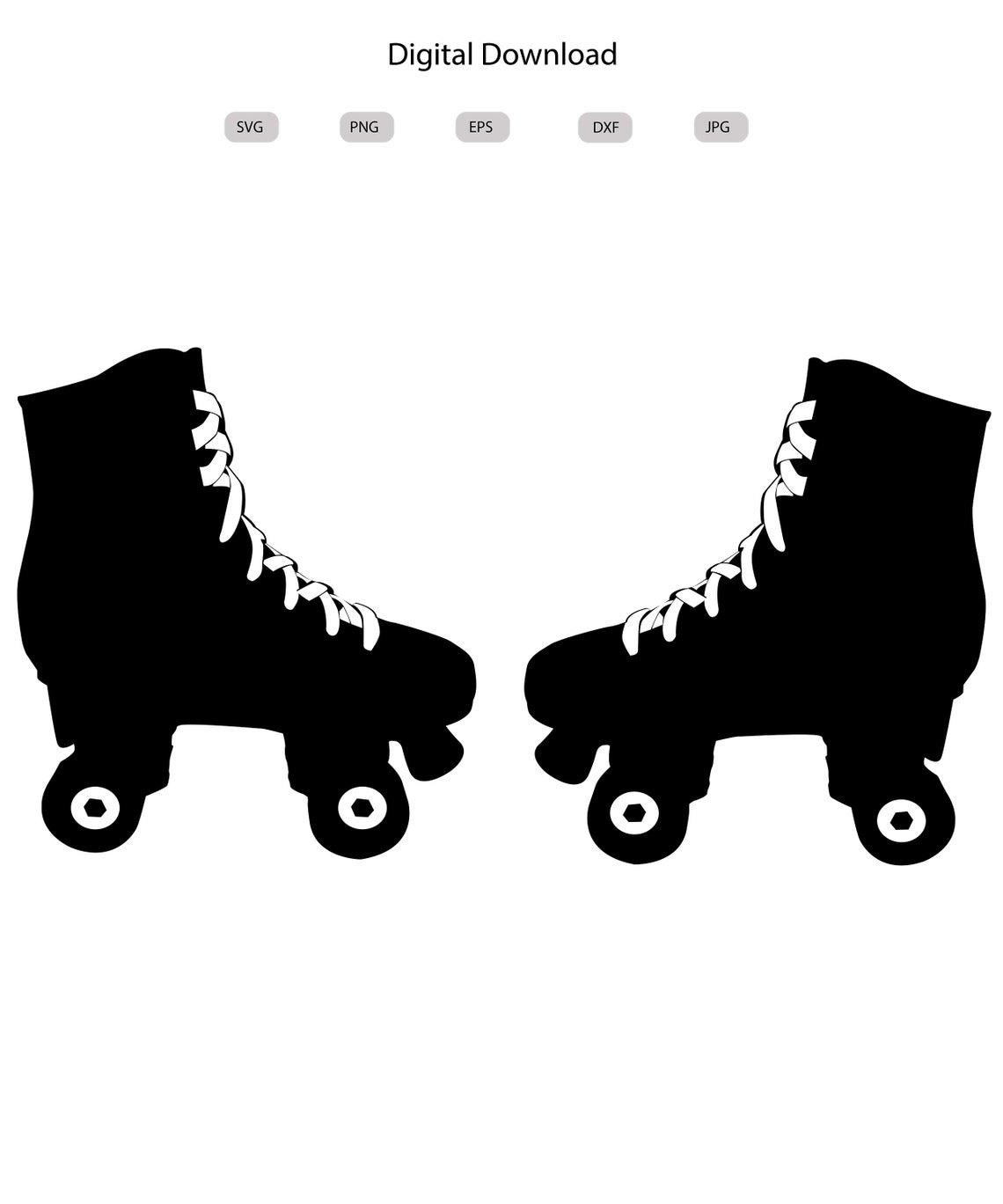 Roller Skates Svg Roller Skates Silhouette Roller Skates Svg Design ...