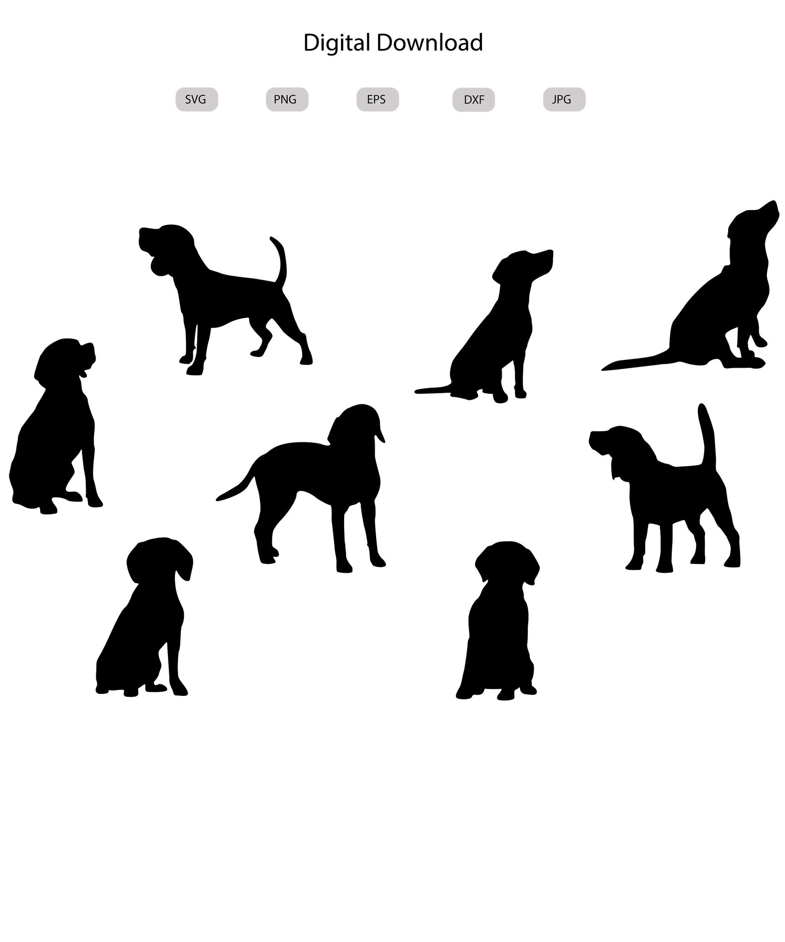 Beagle Svg Beagle Silhouette Beagle Svg Bundle beagle Svg - Etsy