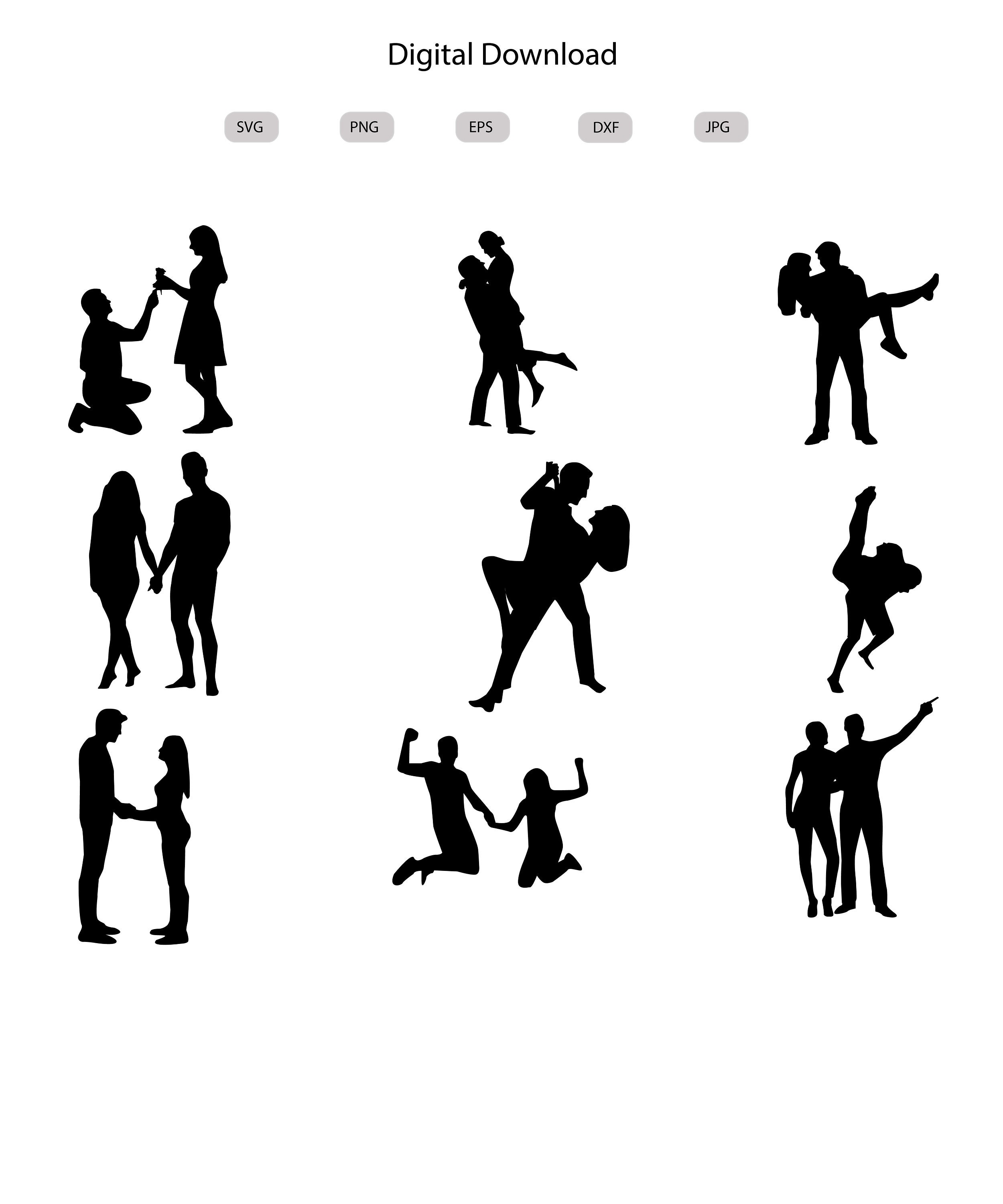 Couple Svg - Couple Silhouette - Couple Svg Bundle - Couple Svg Design ...
