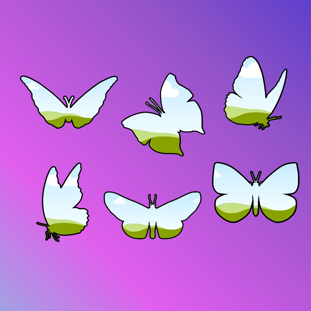 Butterfly Canva Frames , Editable in Canva , Banner Templates, Mockup ...