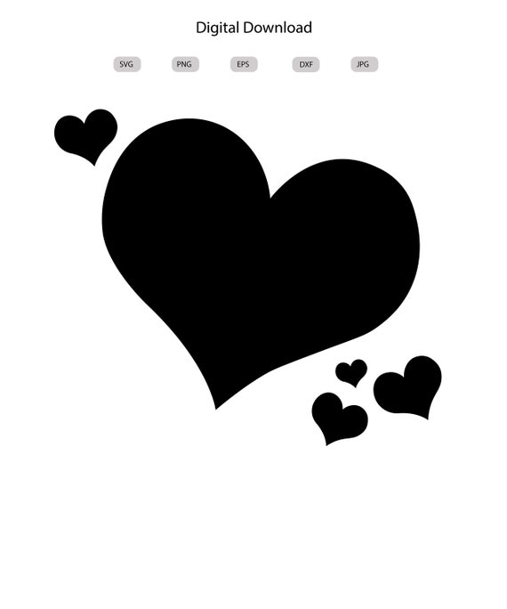 Heart Svg Heart Silhouette Heart Svg Bundle heart Svg - Etsy