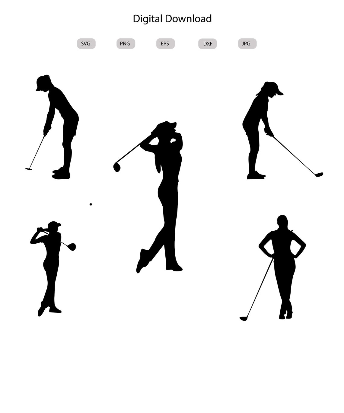 Golf Svg-golfing Svg - Golf Player Svg - Women Golfer Svg - Golf Cut ...