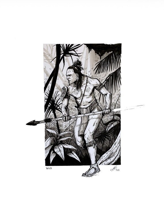 Mayan Warrior Drawing