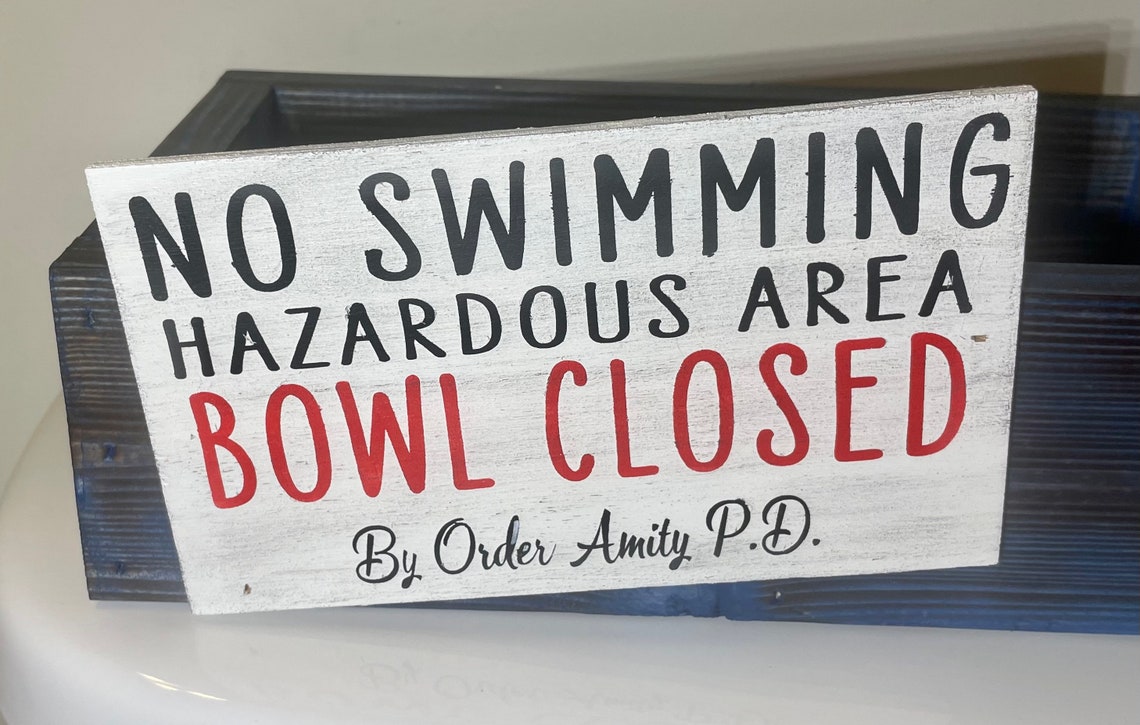 Jaws Movie Decor Funny Bathroom Humor Fun Bath Storage Jaws | Etsy