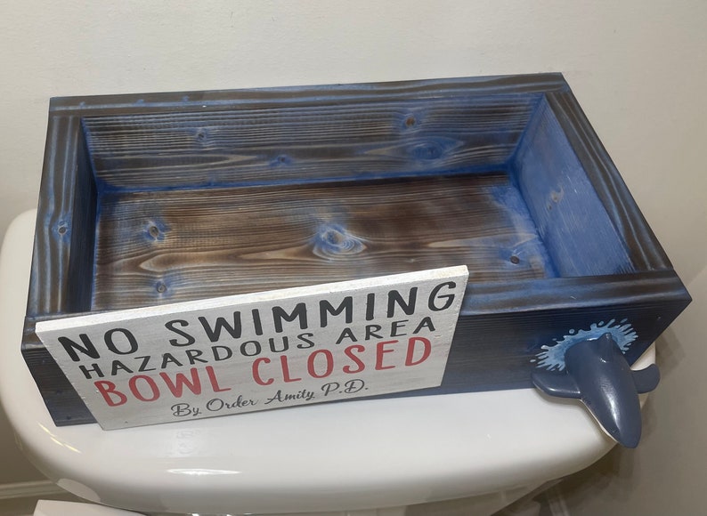 Jaws Movie Decor Funny Bathroom Humor Fun Bath Storage Jaws | Etsy