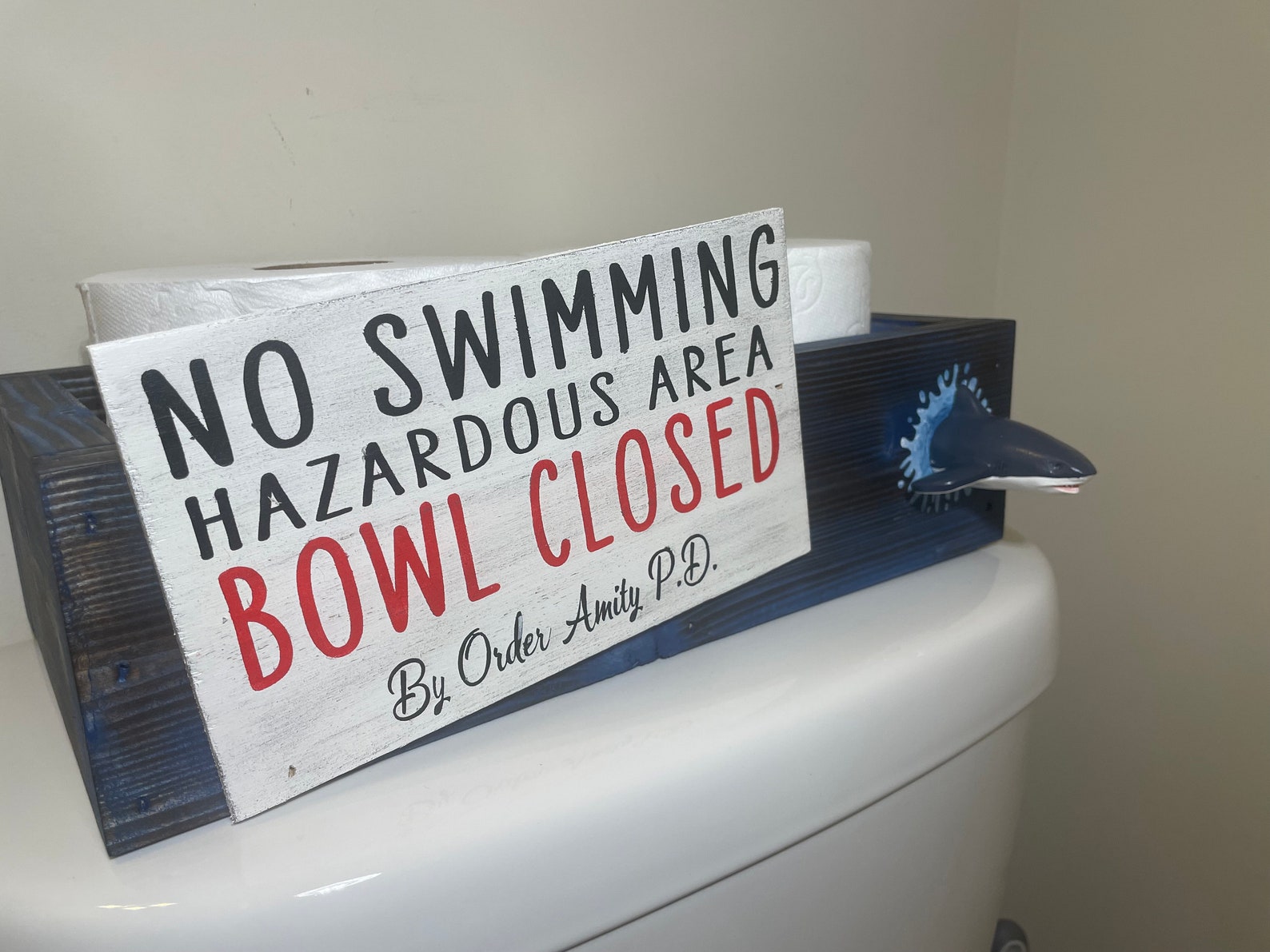 Jaws Movie Decor Funny Bathroom Humor Fun Bath Storage Jaws | Etsy