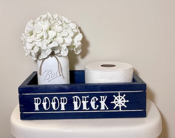 Coastal Bathroom Decor Nautical Decor Poop Deck Decor Beach - Etsy