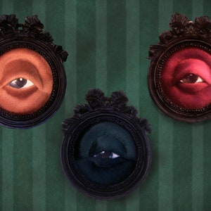 Monster Eye in Mini Ornate Frame - Quirky Spooky Eclectic Handmade Wall ...
