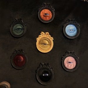 Monster Eye in Mini Ornate Frame - Quirky Spooky Eclectic Handmade Wall ...