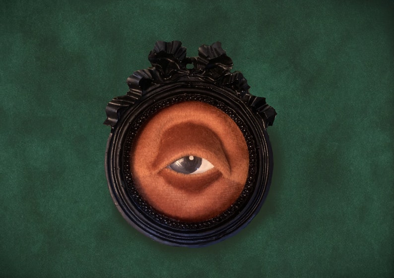 Monster Eye in Mini Ornate Frame - Quirky Spooky Eclectic Handmade Wall ...