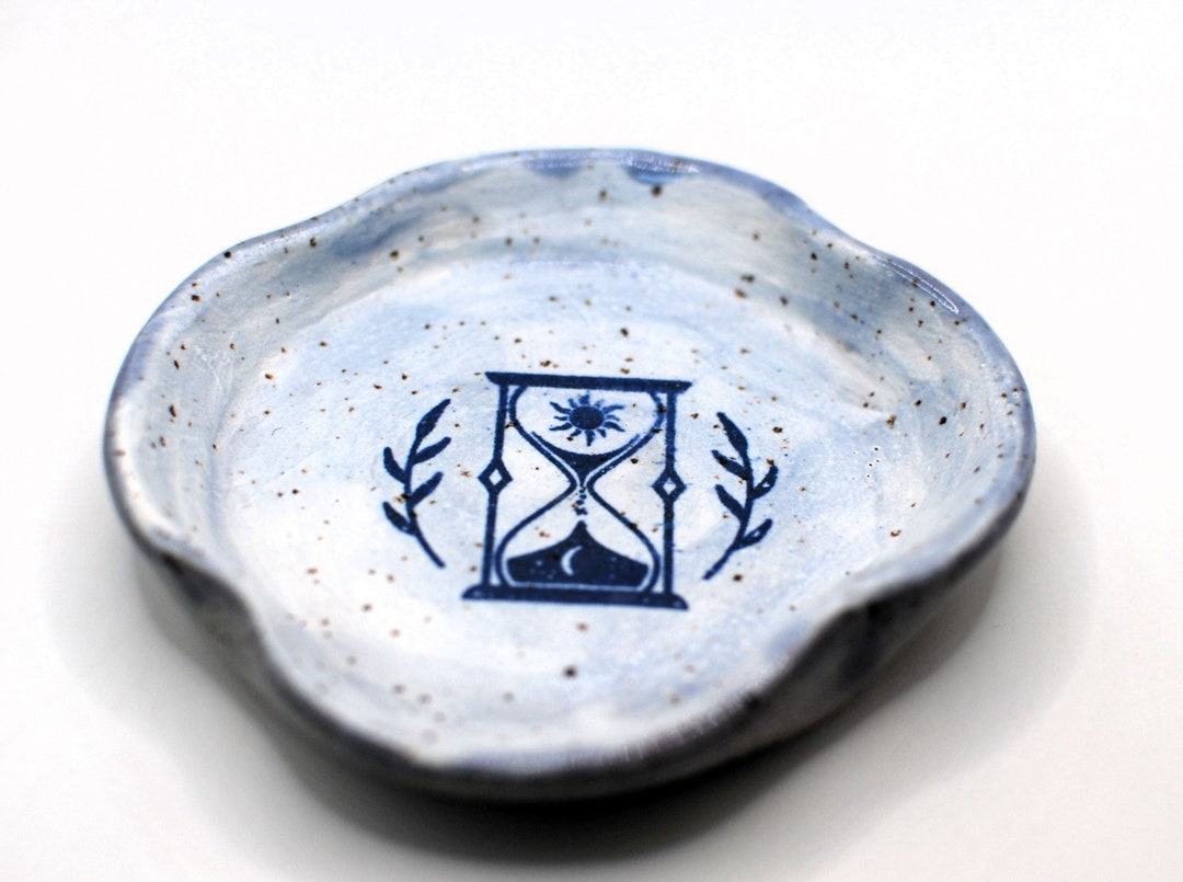 Handmade Ceramic Celestial Hourglass Small Plate/jewelry Holder - Etsy