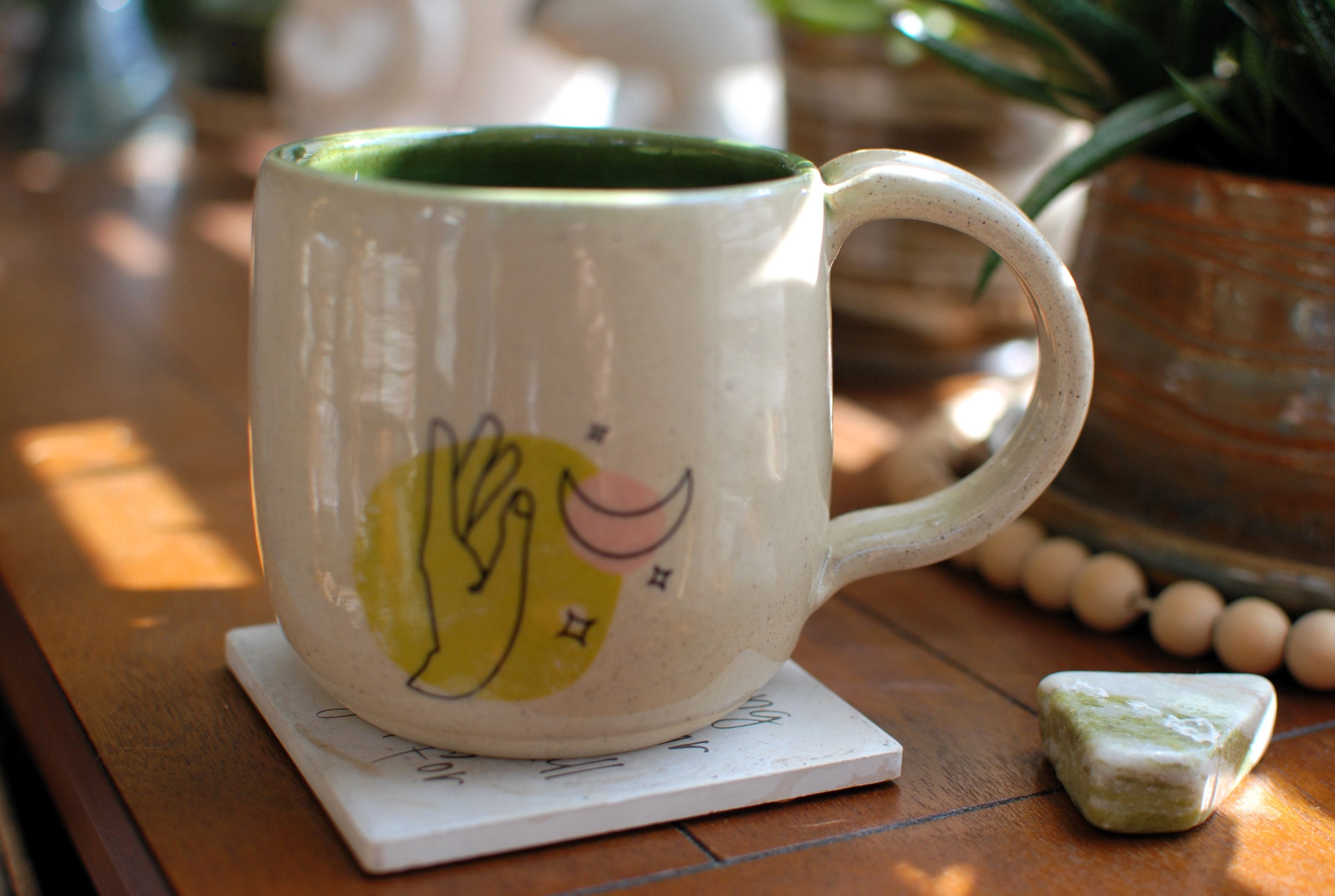 Handmade Ceramic Mug With Woman Line Art Design Design on Two Sides - Etsy