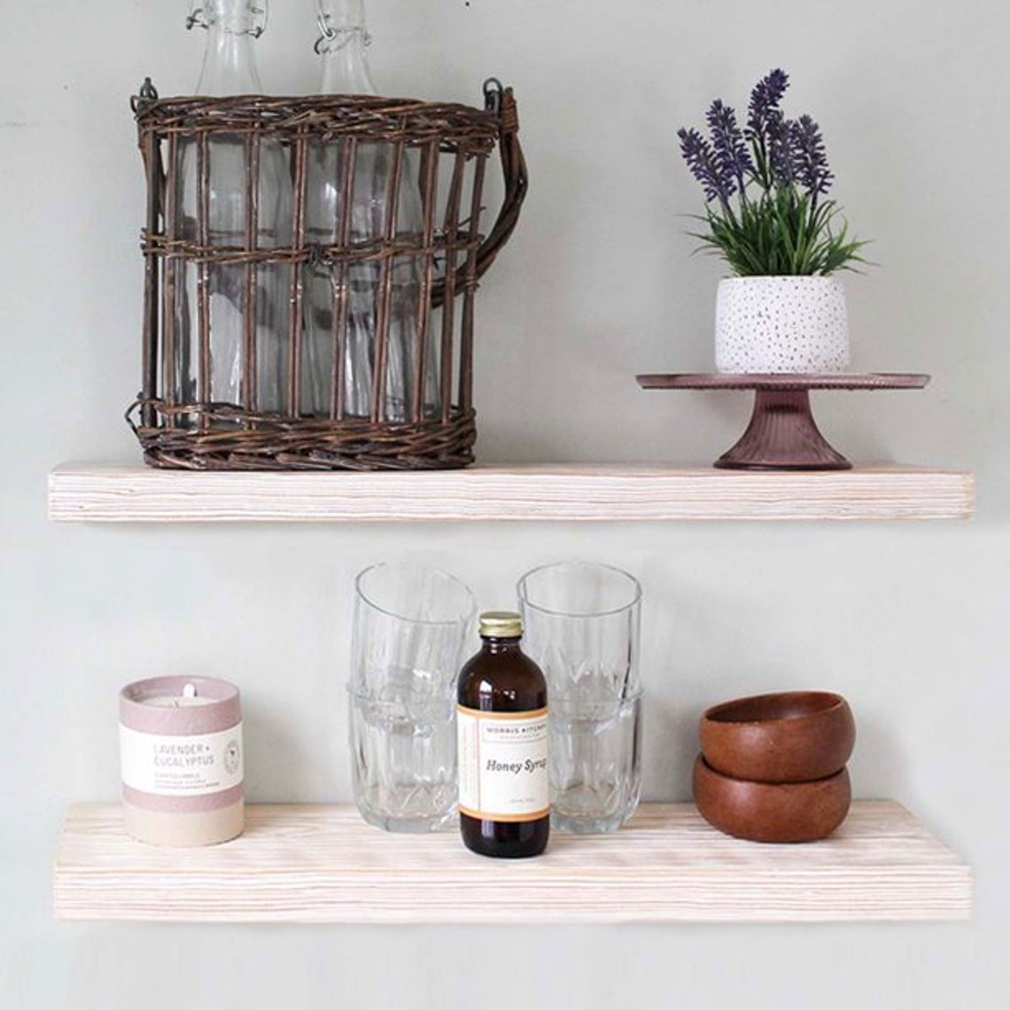 Floating Extra Narrow Shelf 10cm With Keyhole Fixings, Custom Size ...