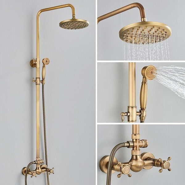 Antique Brass Tub and Shower Faucet - Etsy