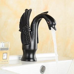 Basin Faucet Bird Design Swan Faucet Gold Plated Wash Basin Faucet ...