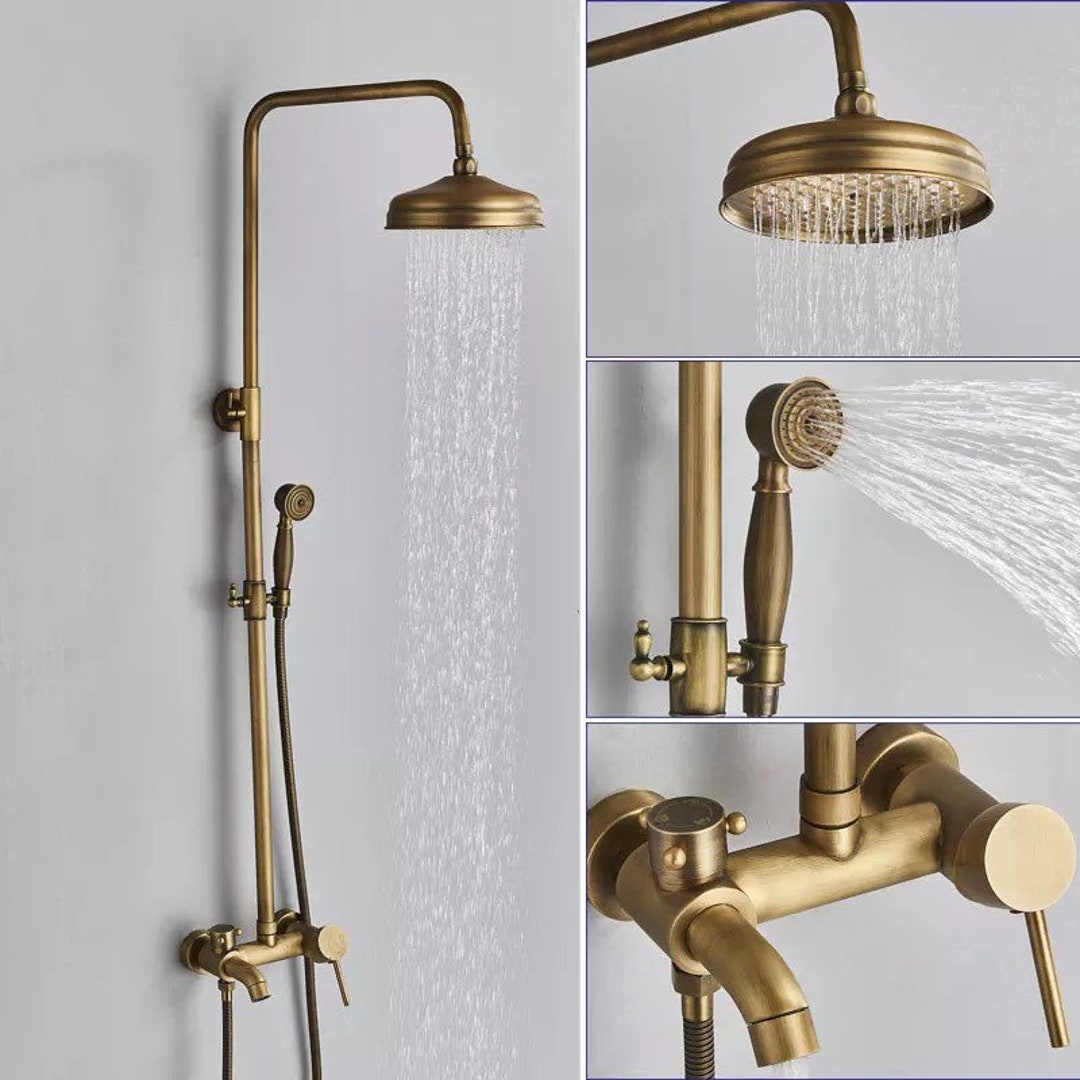 Solid Brass Shower Faucet System , Outdoor-indoor Shower Faucet ...
