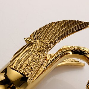 Basin Faucet Bird Design Swan Faucet Gold Plated Wash Basin Faucet ...