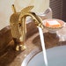 Basin Faucet Bird Design Swan Faucet Gold Plated Wash Basin Faucet ...