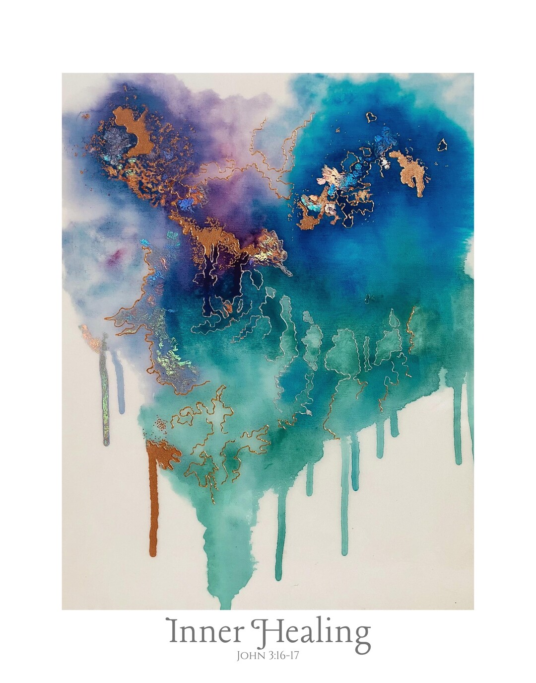 Christian Abstract Wall Art, Inspirational Holy Spirit Biblical ...