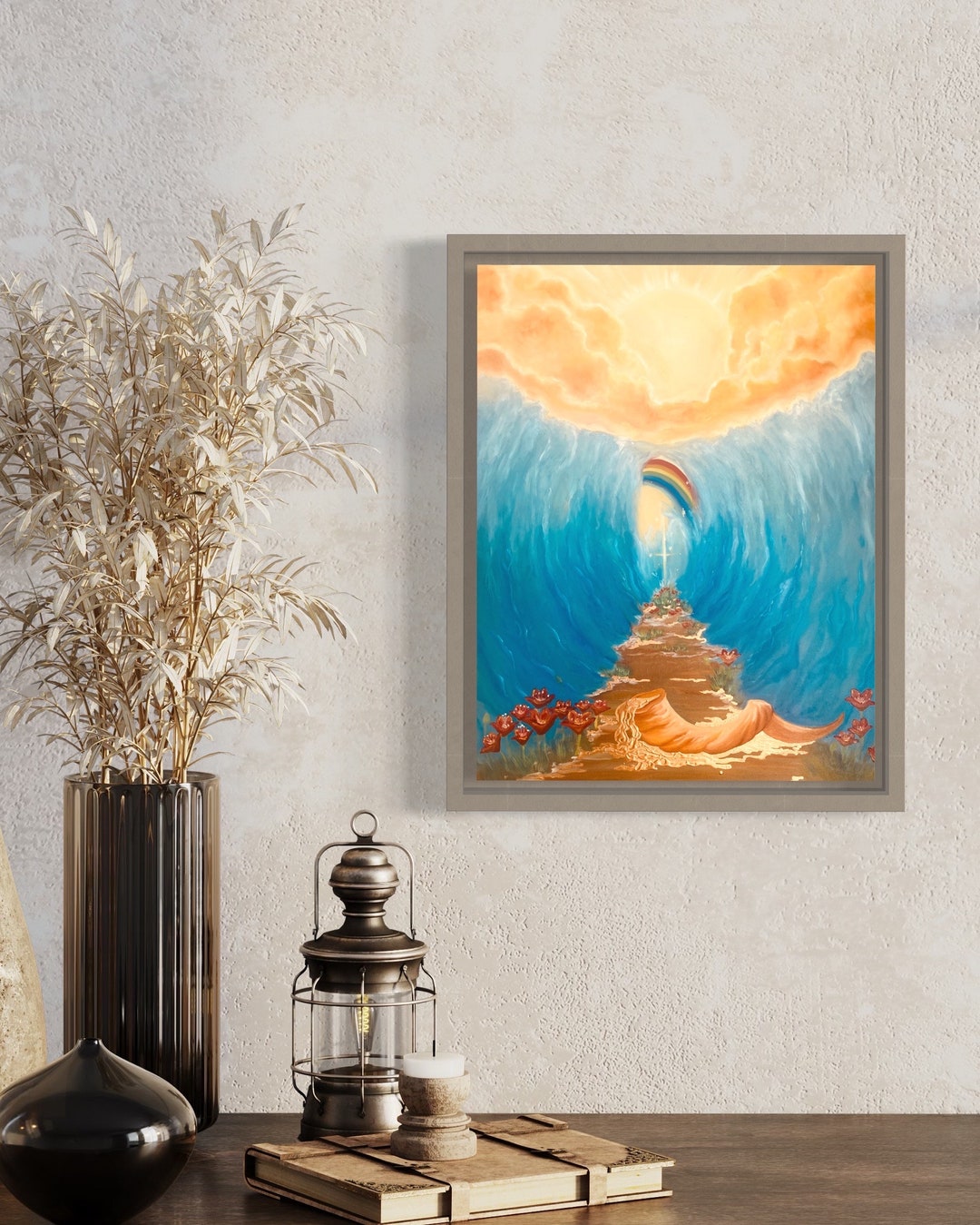 Red Sea Christian Art Print: Prophetic Faith Painting With Poem - Etsy