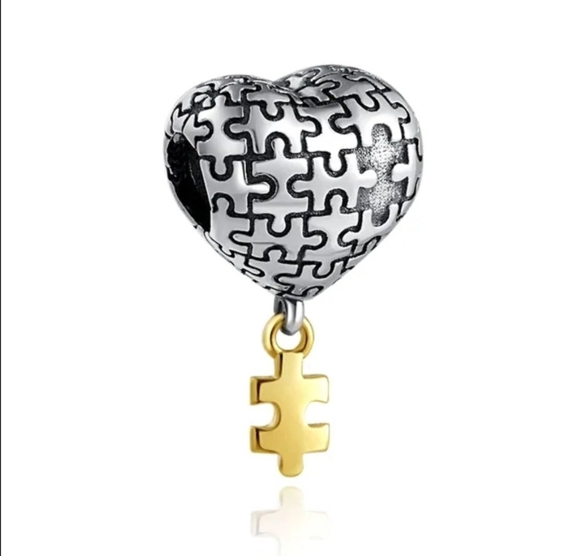 Sterling Silver Charms Compatible With Pandora Autism Awareness Jigsaw ...