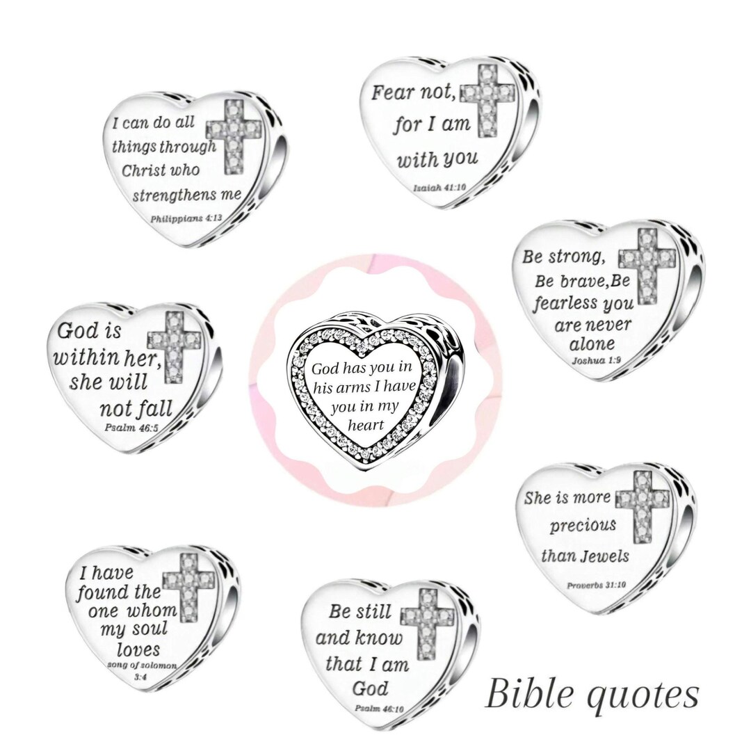 925 Religious Charm Heart With Bible Verse God is Within Her She Will ...
