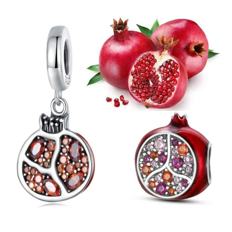 Pomegranate Charm - Etsy