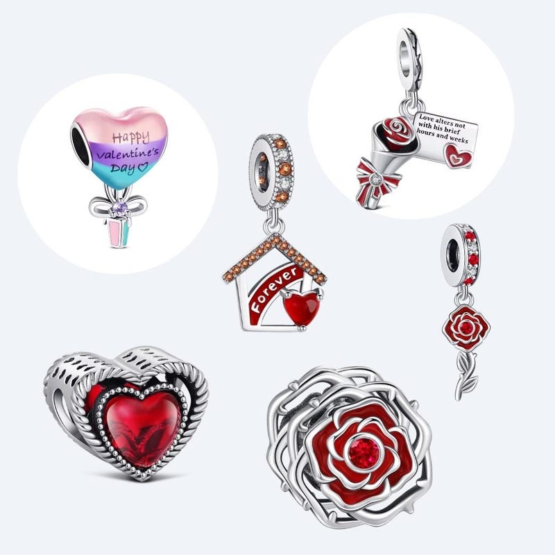 Red Rose Charm - Etsy