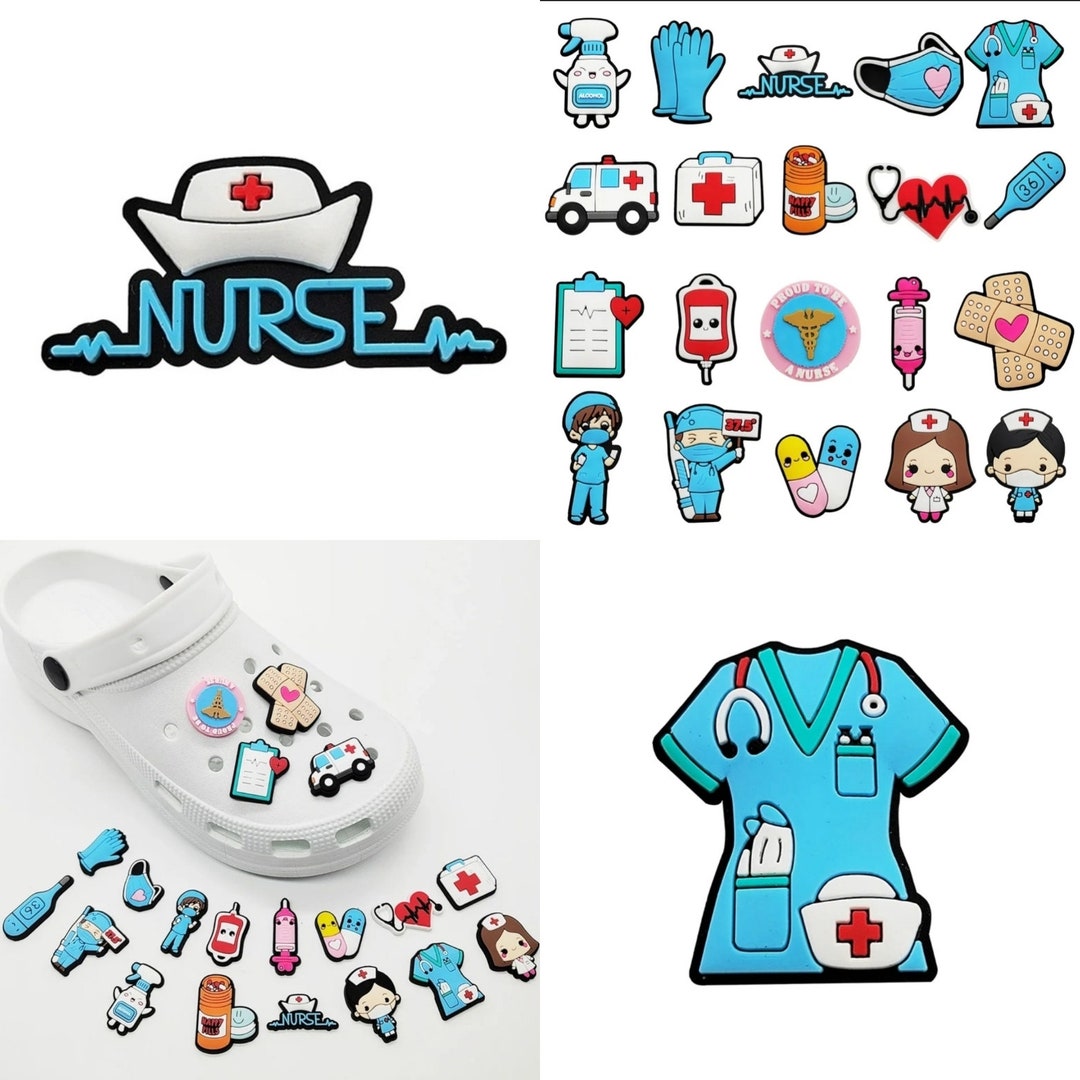 20 Shoe Charms Bundle Nurse Hospital. Plasters. Uniform. First Aid Kit ...