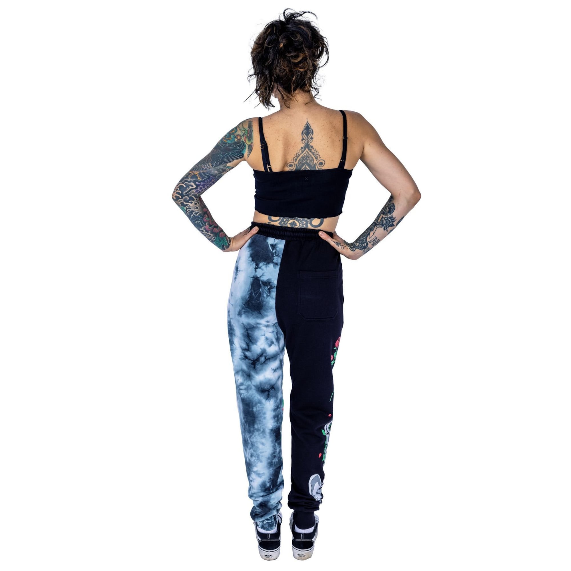 Skeleton Skull Red Rose Gig Concert Party Emo Goth Gothic Athletic Joggers