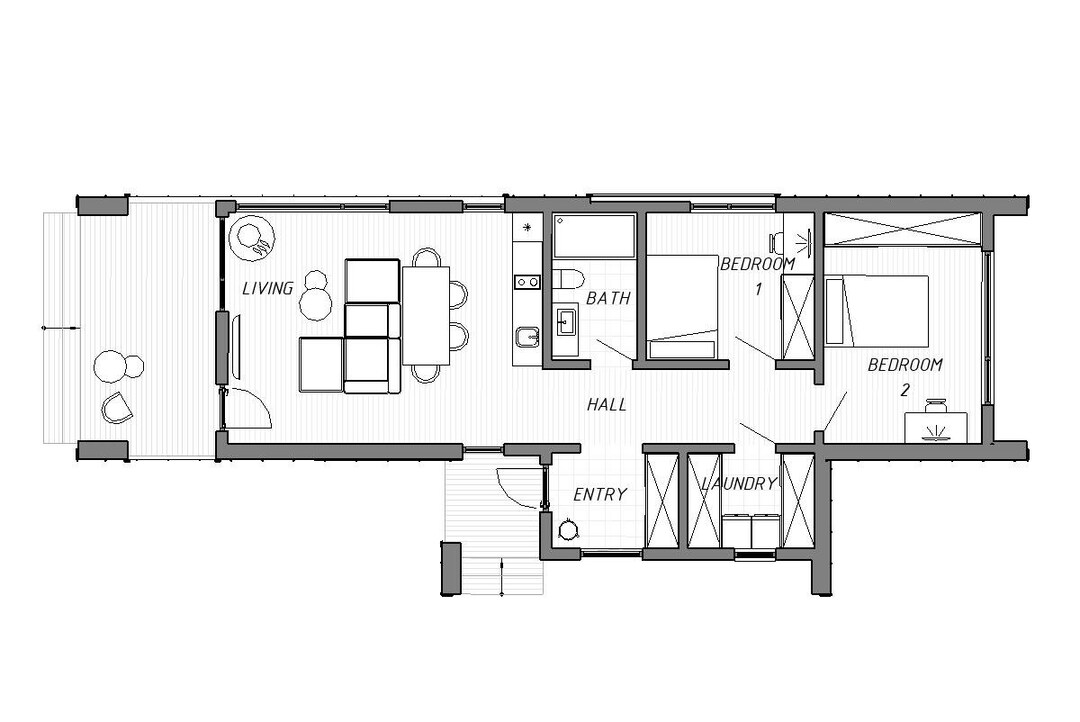 Planos de casas pequeñas Planos de piso Barndominium modernos de 800 ...