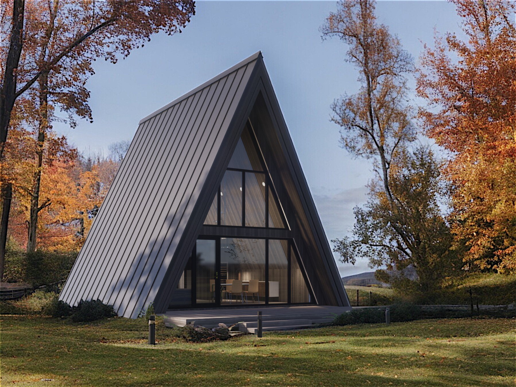 Modern A Frame Cabin With 3 Bedrooms With Loft, Guest A Frame House ...