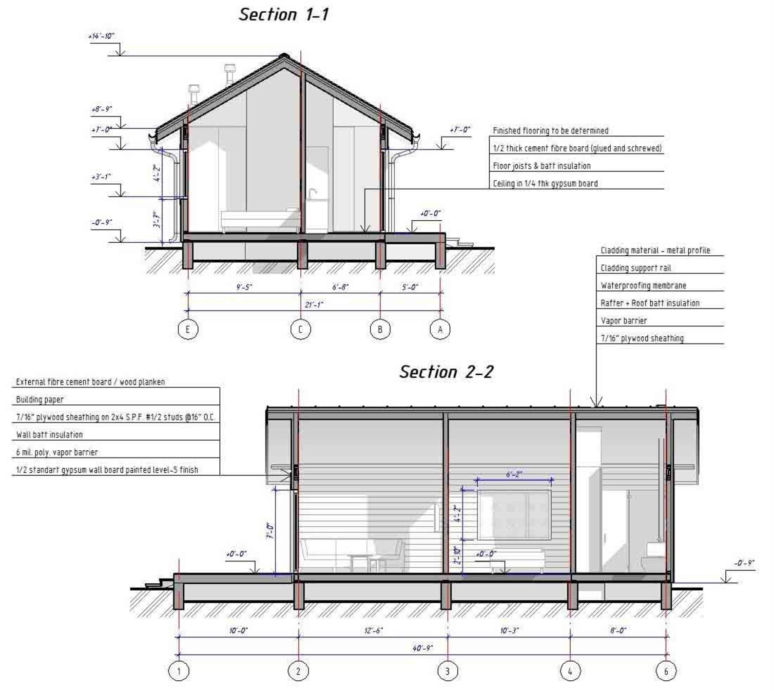 Tiny House Plans 45x25 Small Cabin Floor Plans With 1 - Etsy Canada