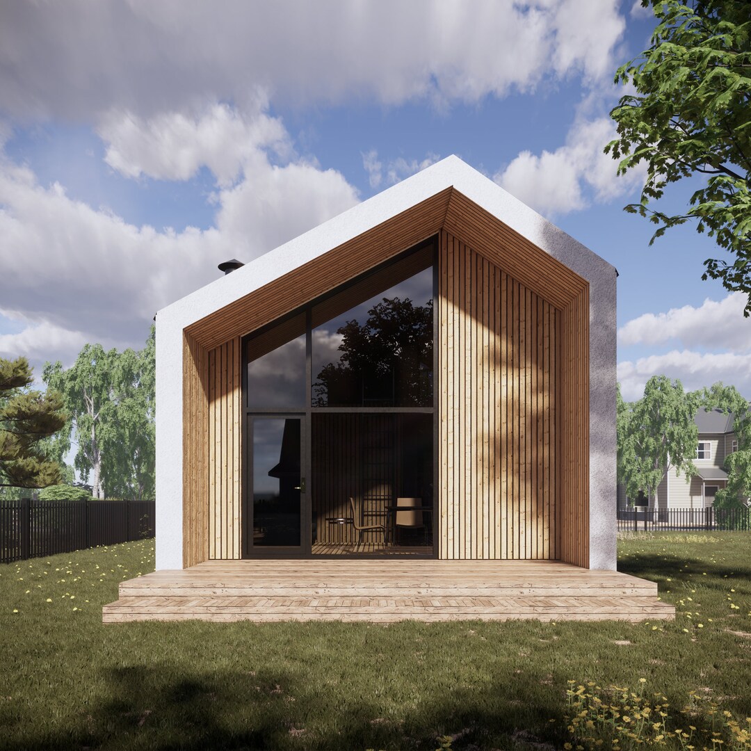 Barndominium Floor Plans 1 Bedroom Small Scandinavian Tiny House Plans ...