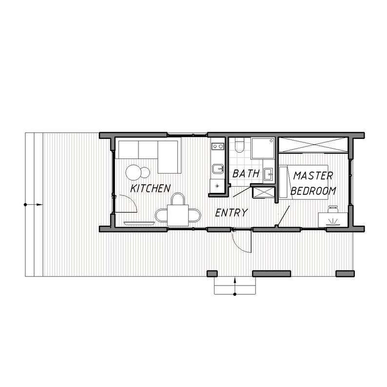ADU Plans 400 Sq Floor Plans Modern House Plans Small Cabin Plans Tiny ...
