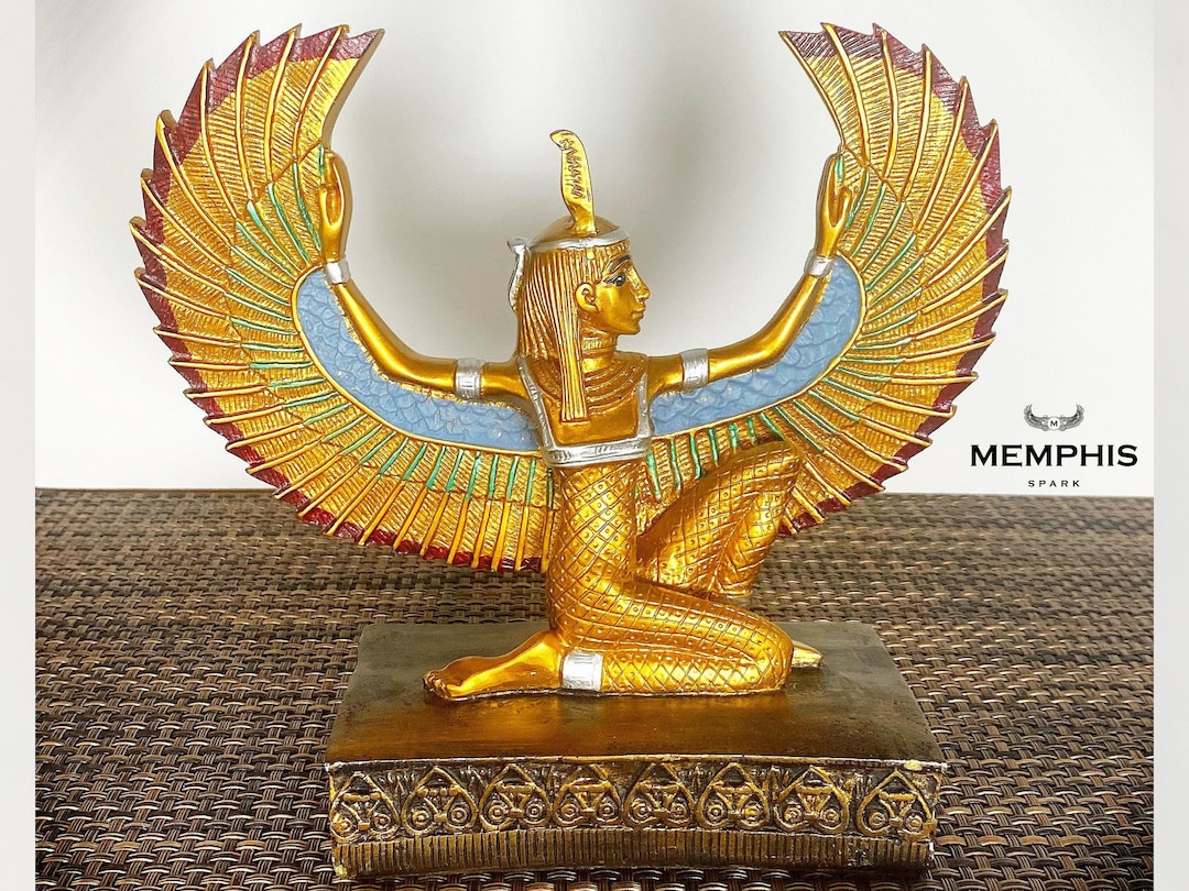 Maat Statue 7.6' the Egyptian Magic and Star Winged Goddess With Maat Feather of Justise ...