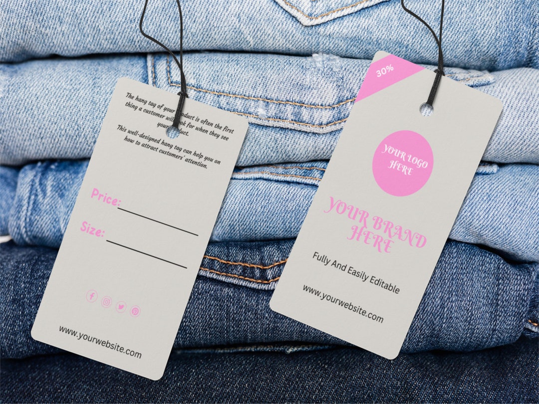 Printable Hang Tag Template, Instant Download, Product Tag for Small ...