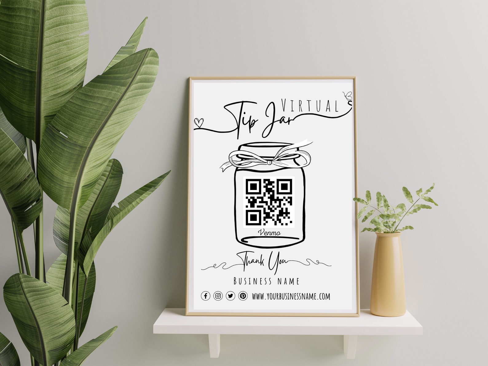 Virtual Tip Jar Sign, Tip Your Bartender, Wedding Bar Tip, Venmo Tip ...