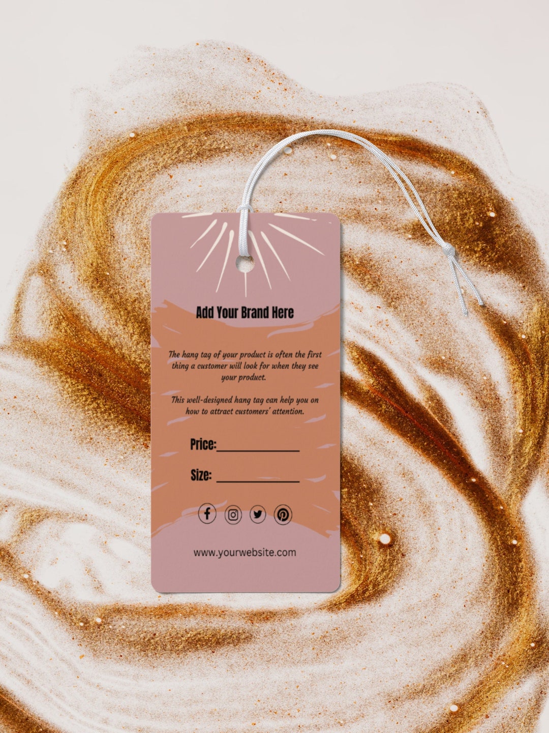 Hang Tag Template, Printable Product Tag for Small Business, Instant ...