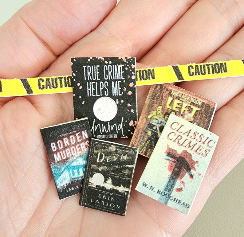 True Crime Enthusiasts Miniature Printables in 12th Scale for Dollhouse ...