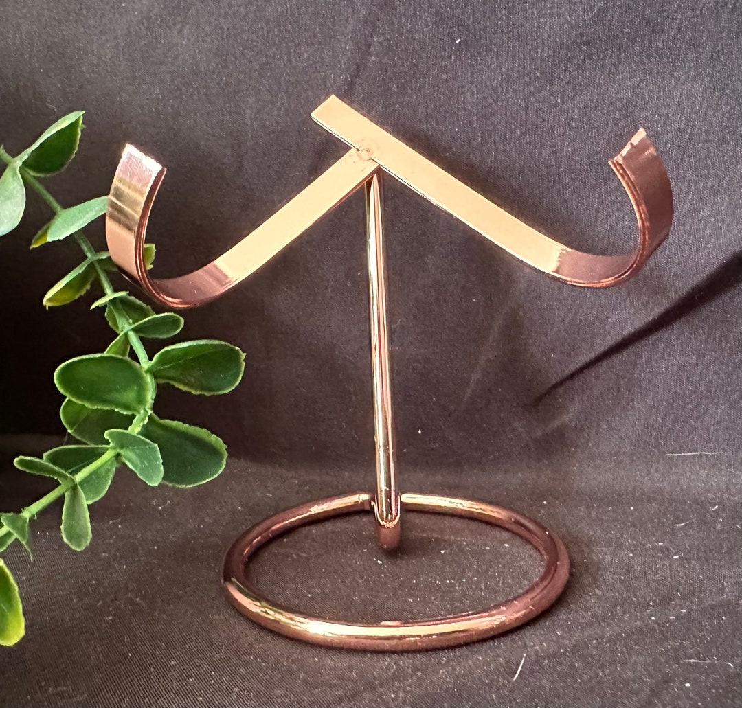 Large Heart/slab Stand Rose Gold, Crystal Holder, Stand, Display, Slabs ...