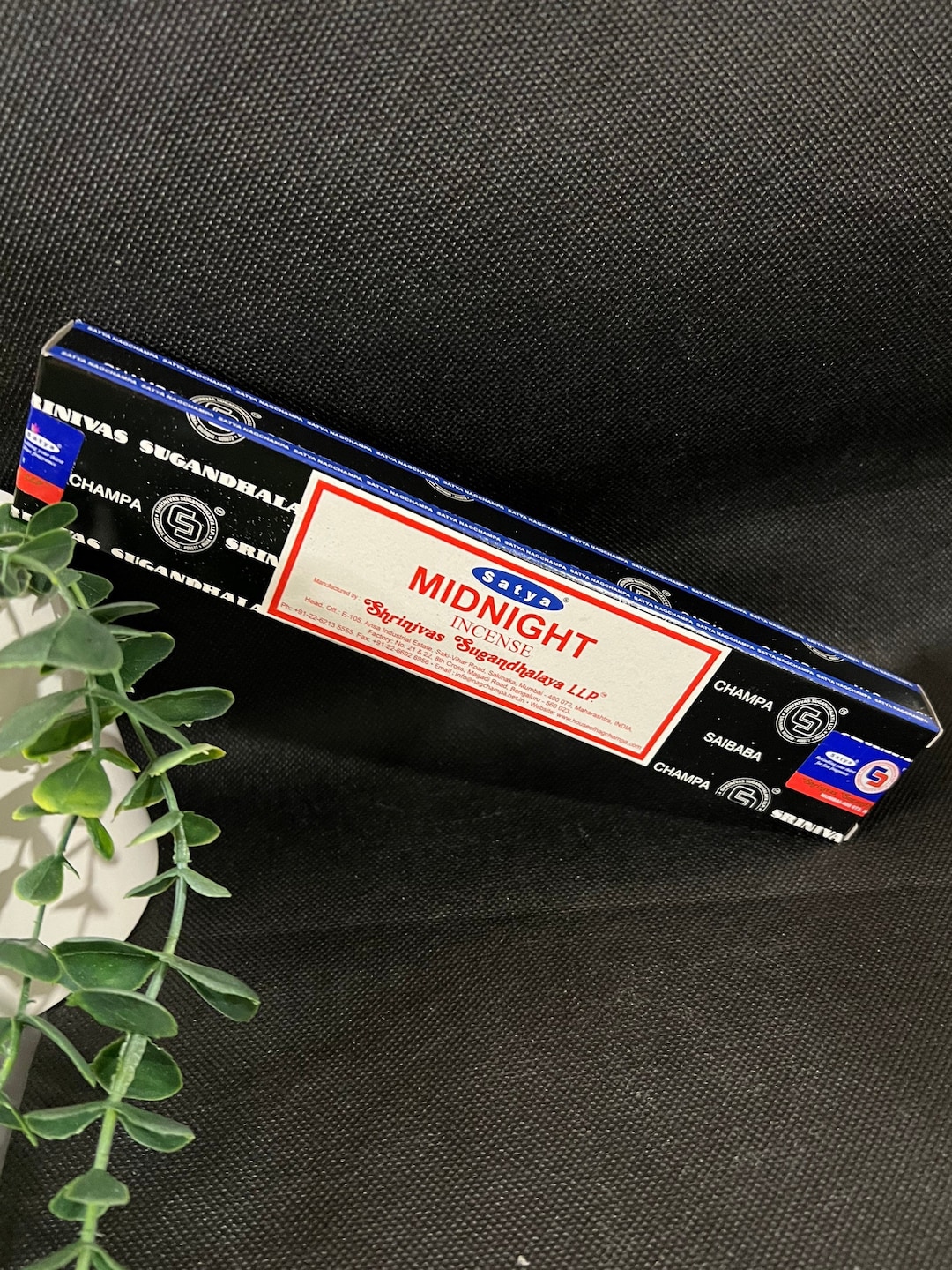 One Box of Satya Midnight Incense Sticks 15g, Incense, Midnight, Relaxation, Yoga, Meditation ...