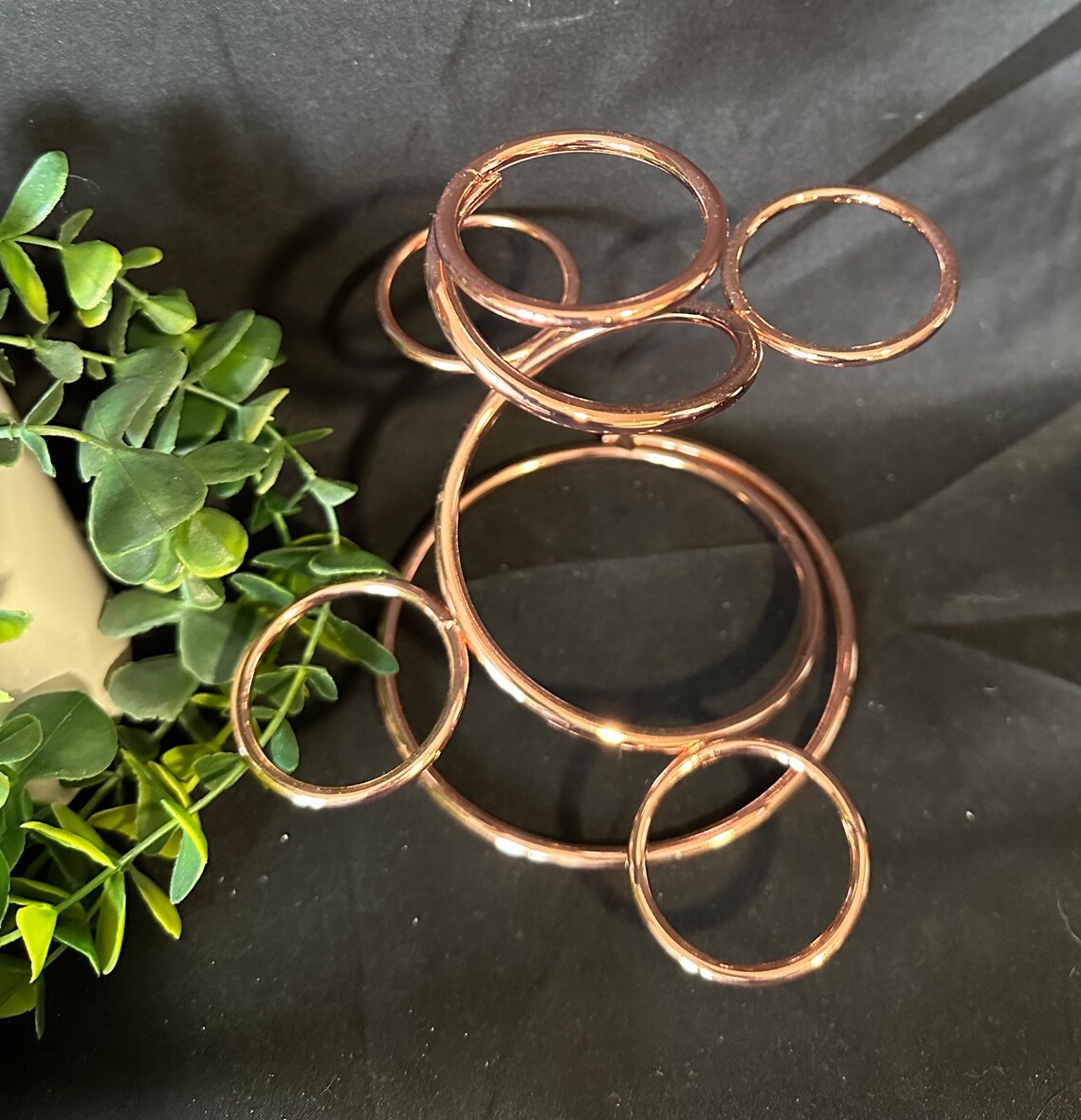 New Shape!! Rose Gold Five Sphere Display Stand, 5 Sphere Holder, Egg ...