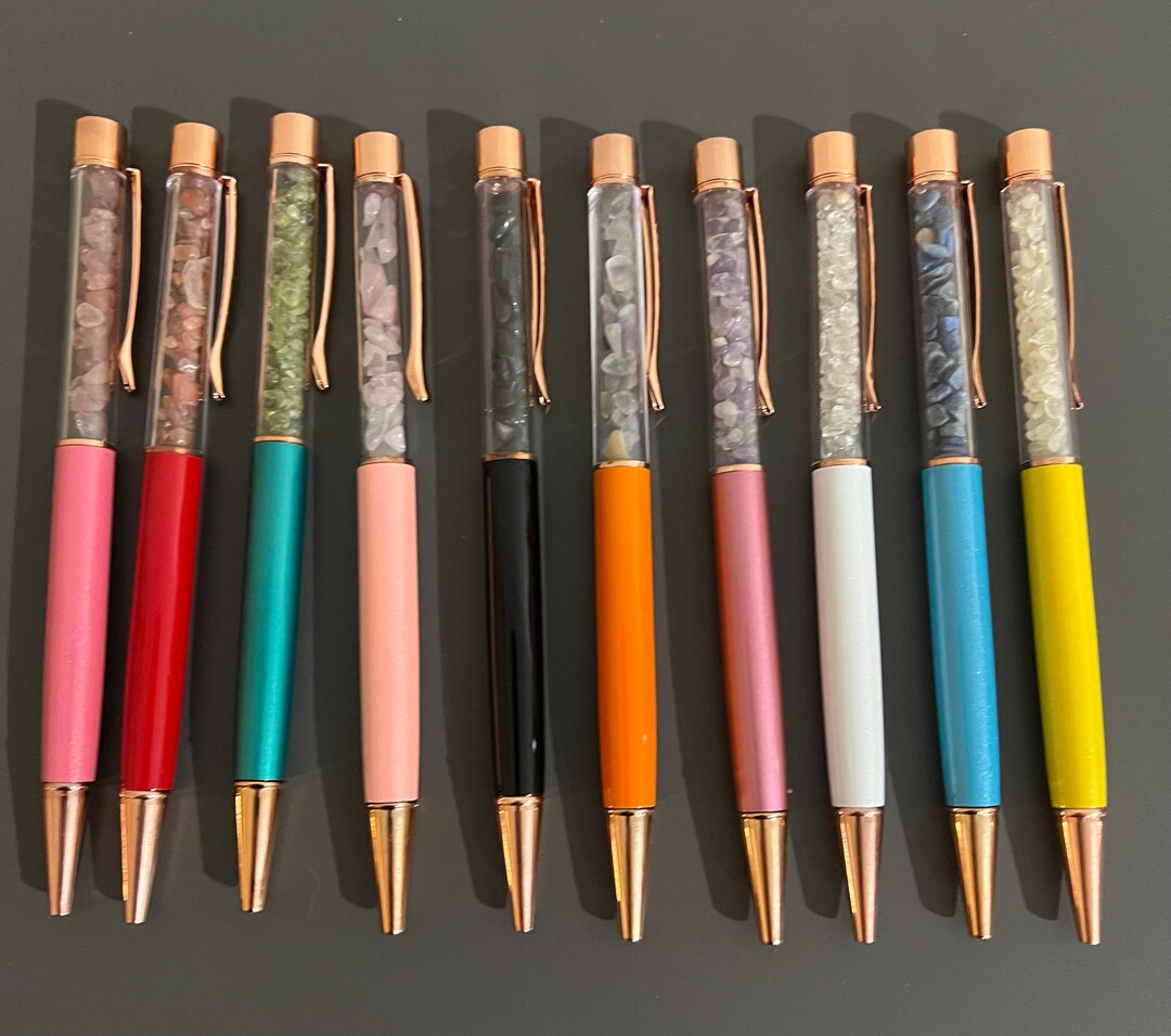 Crystal Pens, Black Ink, Healing, Manifestation, Intentions, Various ...